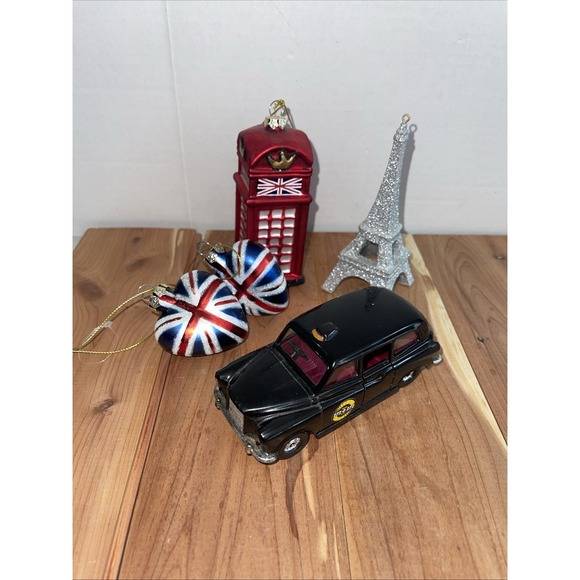 Holiday | Uk Union Jack Christmas Ornaments Tele Booth Hearts Eiffel ...